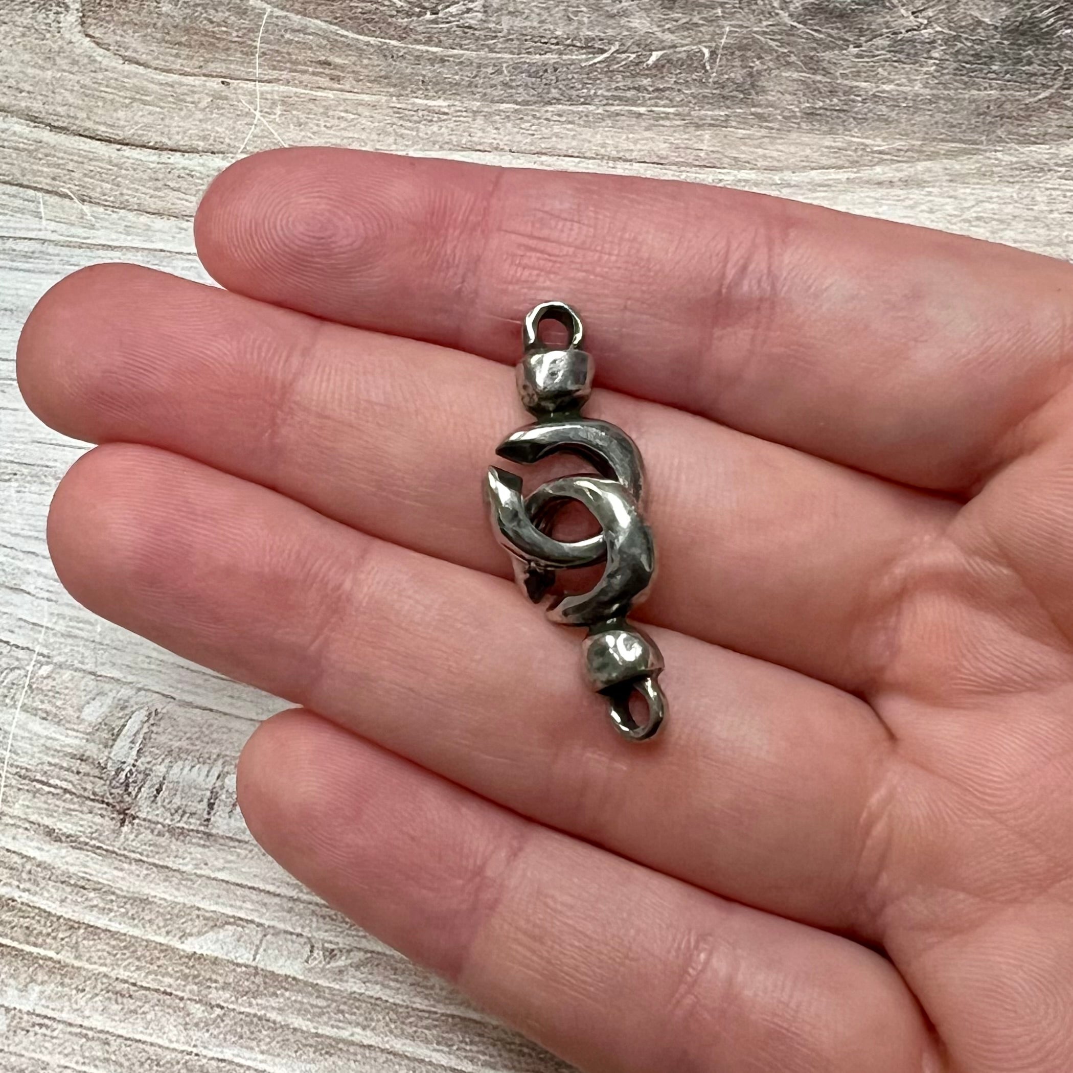 Smooth C Clasp Closure, Silver Artisan Necklace Jewelry Components, PW ...