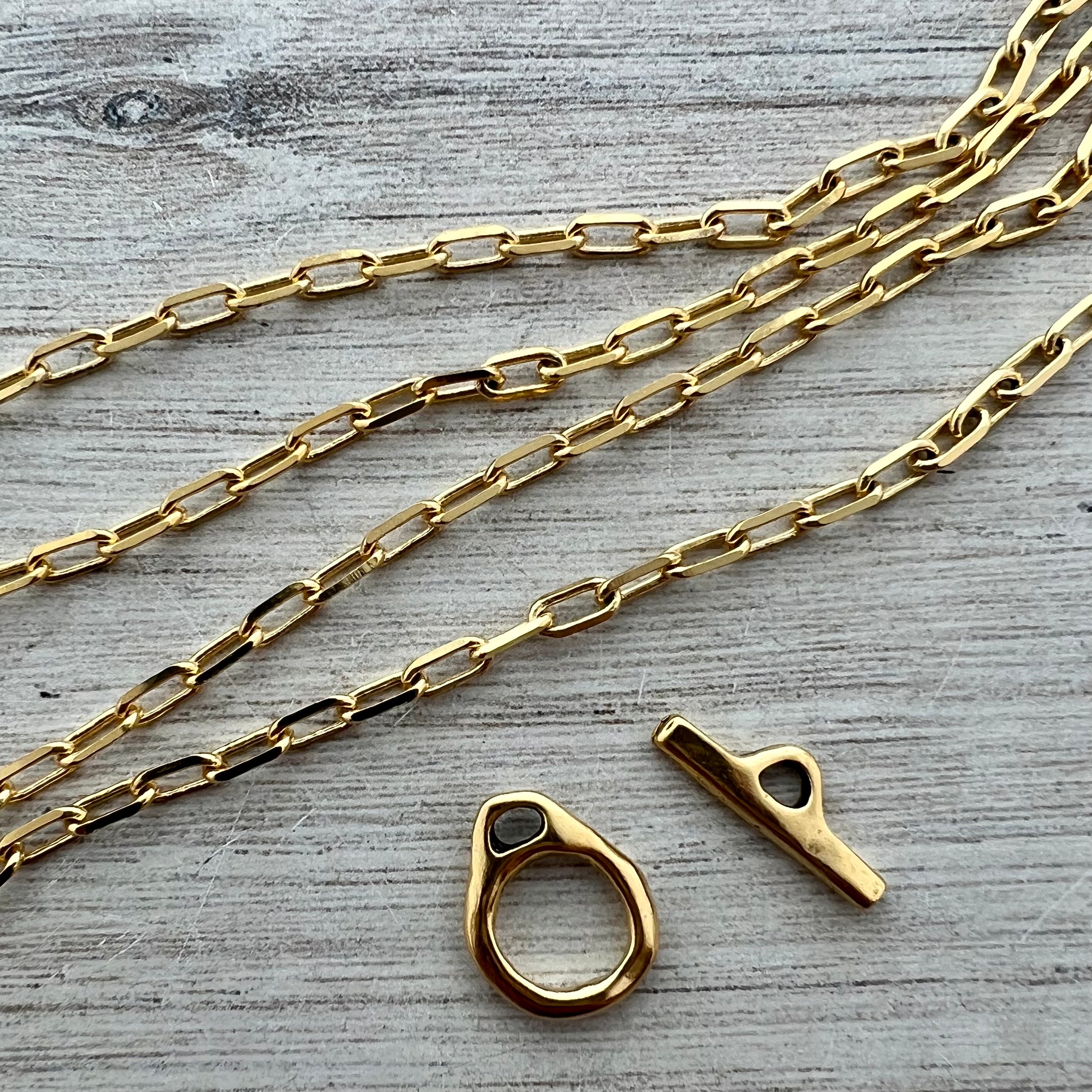 Gold Minimalist Clip Chain by the Foot, Delicate Soldered Chain 7x3mm ...