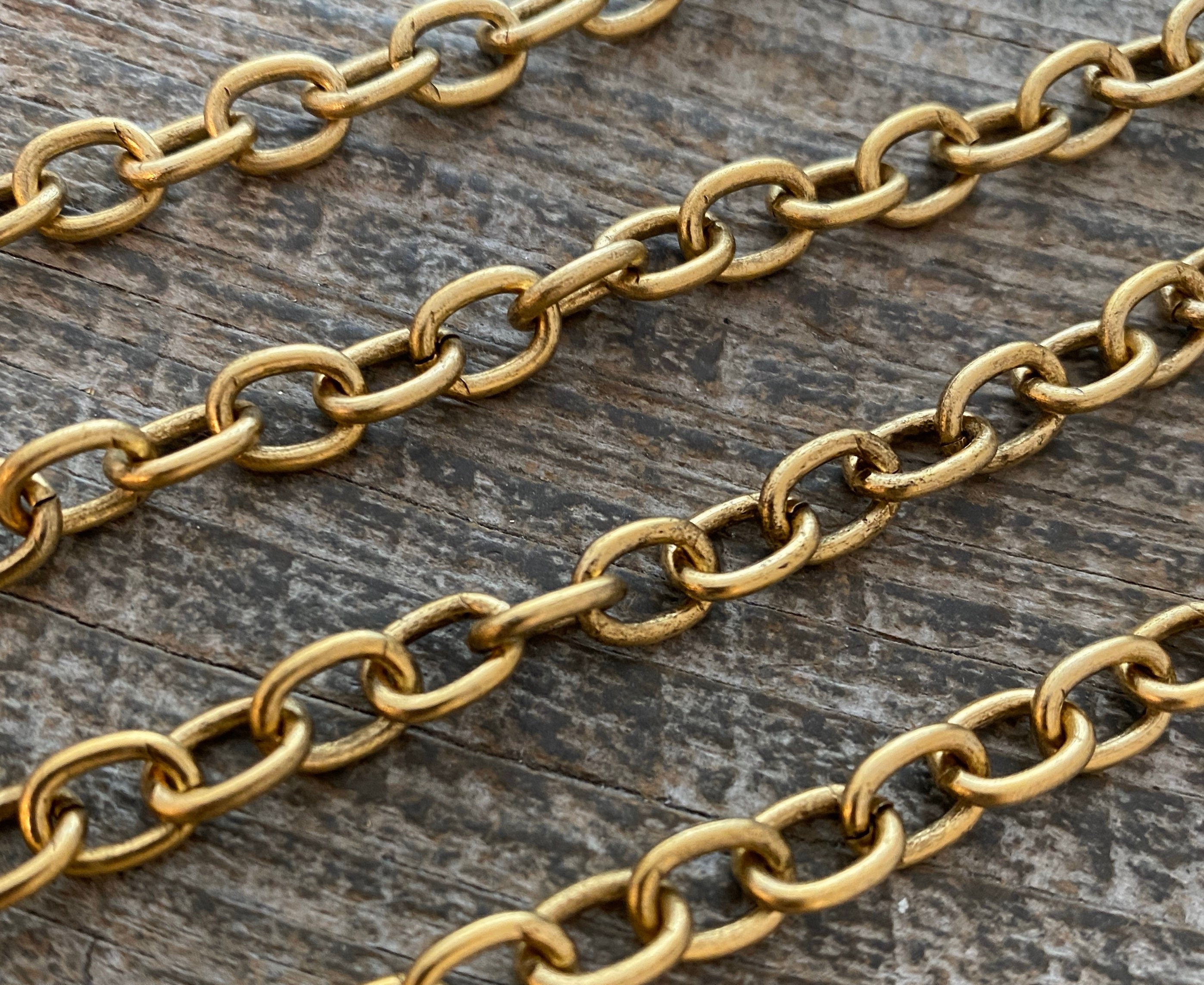 Gold Chain, Large Links Chain by the Foot, Jewelry Supplies, GL-2025 ...